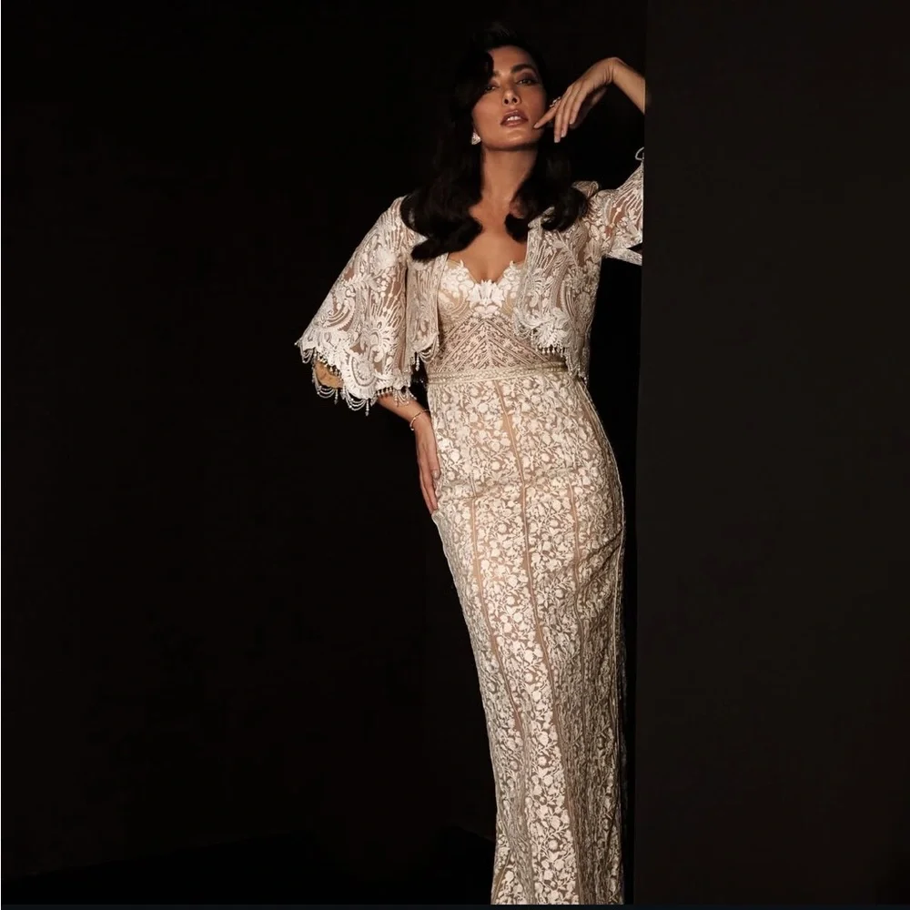 Zain Hashmi | Dresses | Zain Hashmi White Jacket And Maxi Dress ...